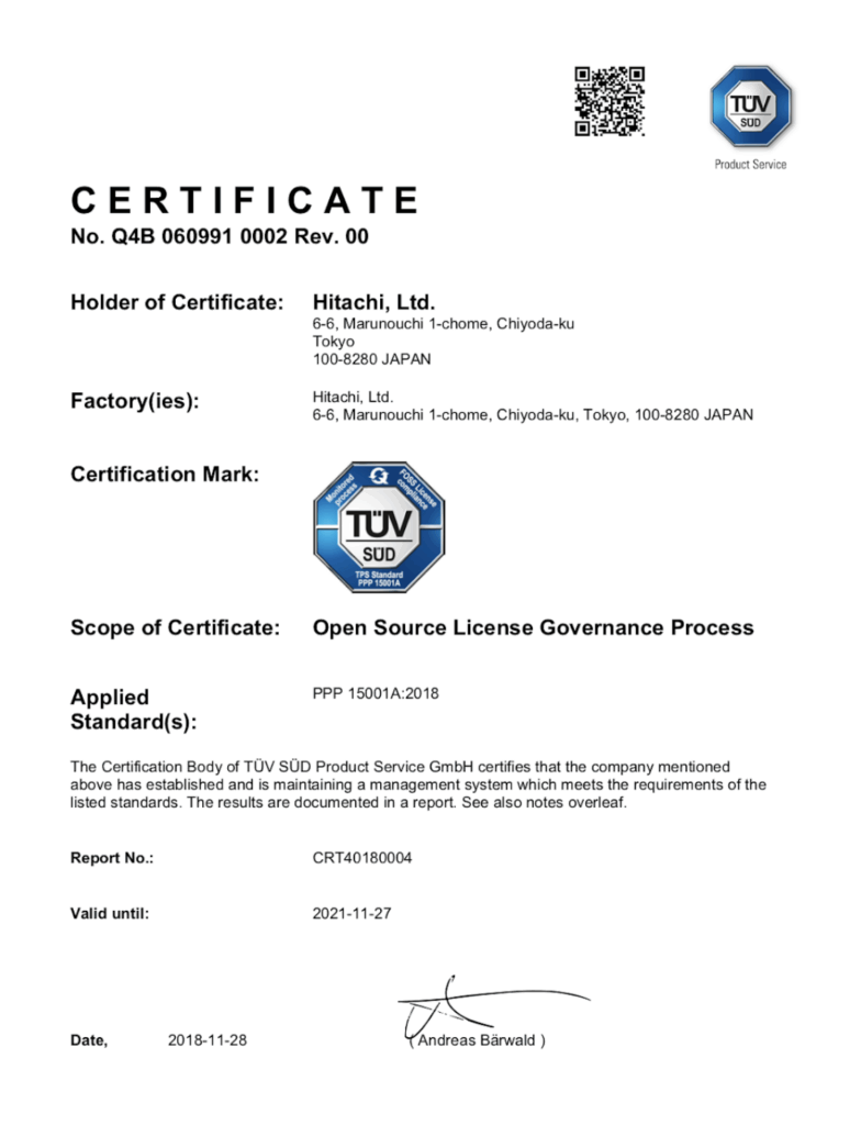 OpenChain Case Study: OpenChain 3rd Party Certification – OpenChain